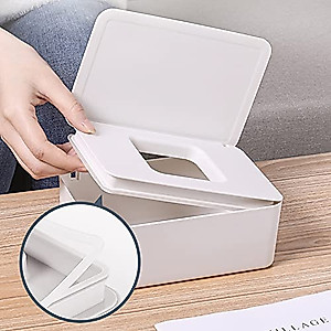 Wipes Dispenser Wet Wipes Storage Box with Lid Dustproof Tissue Storage Box Napkin Storage Case Modern Rectangular Wipe Container For Home Car
