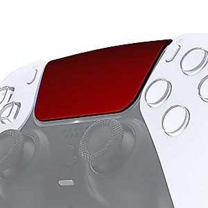 eXtremeRate Scarlet Red Soft Touch Replacement Touchpad Cover Compatible with ps5 Controller BDM-010 BDM-020 & BDM-030, Custom Part Touch Pad Compatible with ps5 Controller - Controller NOT Included