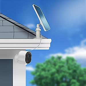 JJMASEE Solar Panel Charger for Arlo Essential/Essential Spotlight/XL Spotlight Camera (3 Pack), Comes with 13FT Weatherproof Micro USB Cable and Adjustable Aluminum Alloy Mount