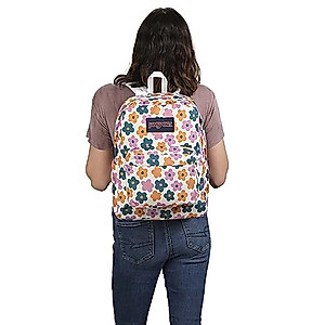JanSport Superbreak Backpack - Durable, Lightweight Premium Backpack, Funky Floret