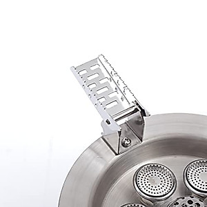 1.8 KW Portable Picnic Camping Backpacking Stove Stainless Steel Gas Cooking Burner Foldable Stove Burner with Portable Bag for BBQ/Hiking/Picnic Outdoor(8.26 * 8.26 * 4.49in)