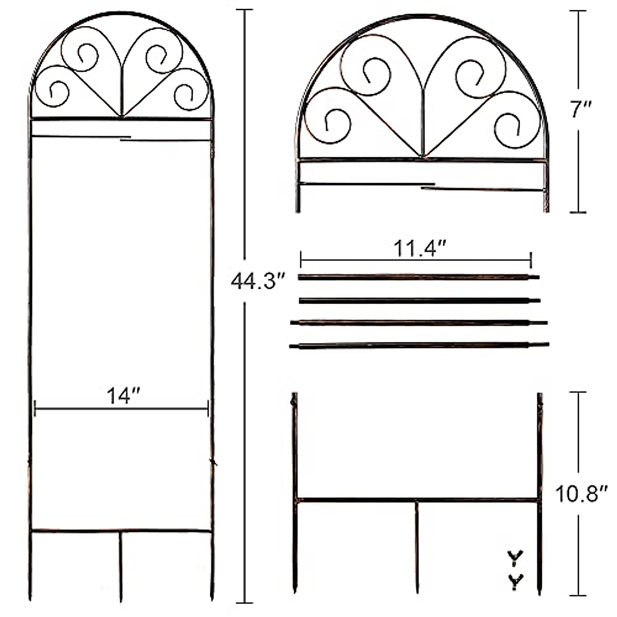 YEAHOME Garden Flag Holder Stand - Weather-Proof Yard Flag Pole Premium Metal Powder-Coated Garden Flag Arbor, Garden Flag Stakes Outdoor Decor for for American Flag, All Seasons Garden Flags