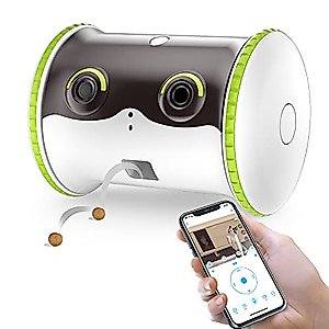 LINKSUS Smart Pet Camera,1080P HD Pet Camera with 2-Way Audio and Night Vision,Home Security APP Remote Control with Treat Tossing,Automatic & Interactive Toys for Dogs and Cats(2,4G WiFi)