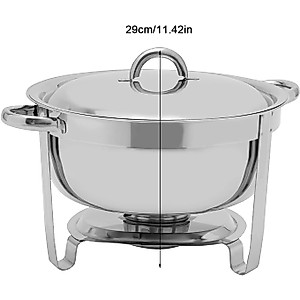 14.2 Qt 13.5L 2 Tier Chafing Dish Buffet Set with Stainless Steel Lid, Round Chafers and Buffet Warmers Sets with Food and Water Trays for Catering, Parties, Hotels and Weddings, Gold, 1 Pack