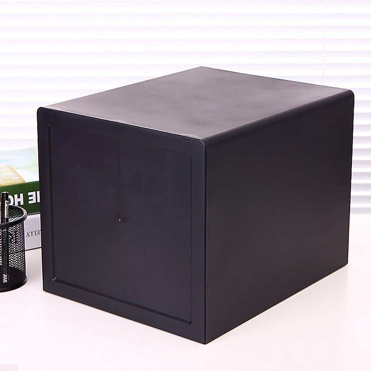Flat File Cabinet, 5-Layer Plastic Locker, Data Drawer File Cabinet for Home Office Color: Black
