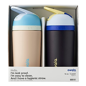 Owala Combo Pack Kids Flip - Stainless Steel - 14-oz. - Aqua/Tan & Blue/Blue