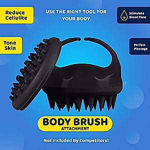 Soaab Head and Scalp Massager Shampoo Brush with Soft & Flexible Silicone Bristles for Hair Care and Head Relaxation, Ergonomic Scalp Scrubber, Exfoliator for Dandruff Removal and Hair Growth (Black)