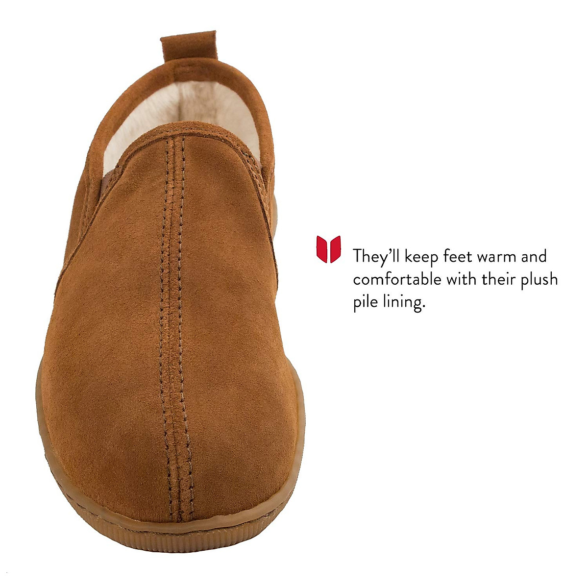 Minnetonka Men's Pile Lined Romeo Slipper, Brown, 10 M US