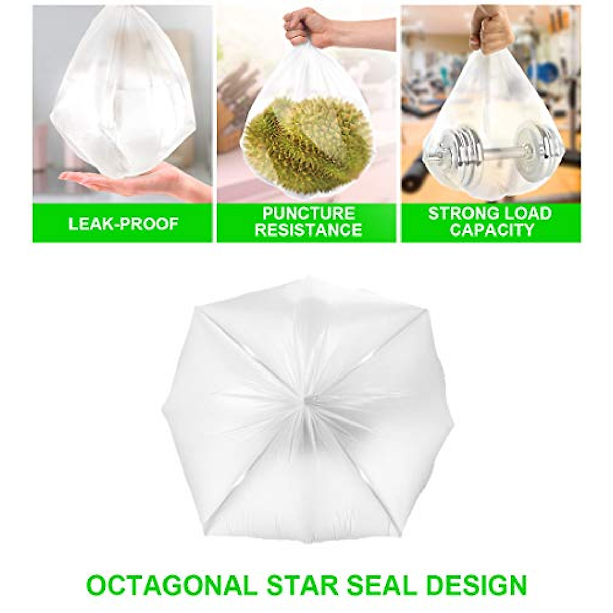 Small Clear Trash Bags – FORID 2.6 Gallon Garbage Bags Wastebasket Bin Liners 220 Count Plastic Trash Bags for Bathroom Bedroom Office Garbage Can (220 count)