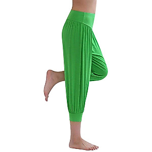 LKXHarleya Women Modal Harem Yoga Pants Loose Casual Fold Over Pilates Capri Pants Yoga Pants