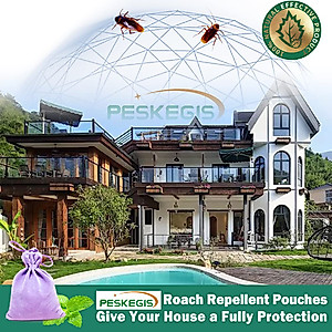10 Pack Roach Repellent for Home, Natural Ingredients Roach Repellent Indoor Safe for Children and Pets, Environmentally Friendly Pest Control Pouches Provide Long-Lasting Protection