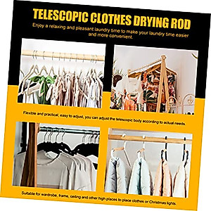 SHOWERORO 1pc Closet Clothes Rail Heavy Duty Shelves Pant Hooks for Closet Adjustable Hitch Metal Clothesline Pole Clothesline Poles for outside Clothesline Poles Outdoor Cloth Hanger Pole