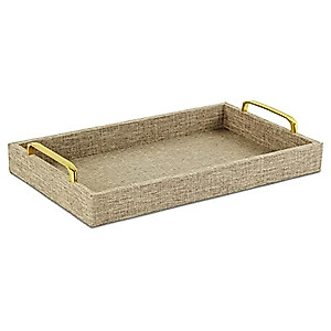 Cheung's 5730 Canter Isle Linen Tray, Beige