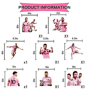 Soccer Star Birthday Decorations, Soccer Star Party Decorations include 1Pcs Happy Birthday Banner and 8 Pcs Football Star Party Hanging Swirls, Soccer Player Decorations for Soccer Party Pink Jersey