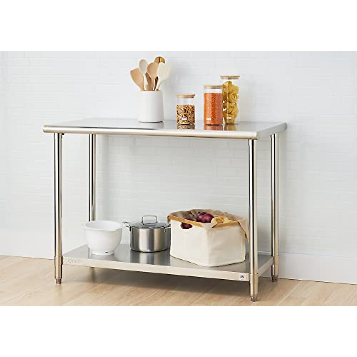 TRINITY EcoStorage NSF, 48-Inch Stainless Steel Utility Table,