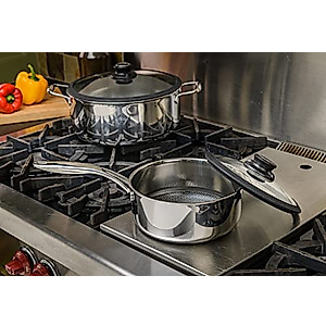 Black Cube Frieling Hybrid Stainless/Nonstick Cookware Tempered Glass Lid, 12 1/2-Inch Diameter, 12.5-Inch, Silver