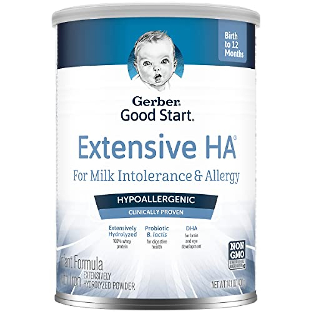 Gerber Good Start Baby Formula Powder, Extensive HA, Hypoallergenic, Stage 1, 14.1 Ounce- Packaging May Vary