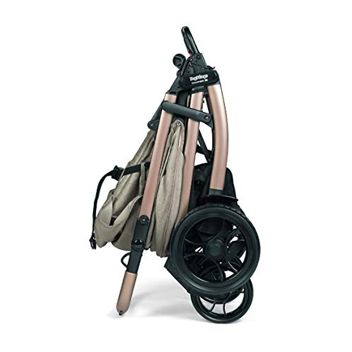 Peg Perego Booklet 50 Travel System - Includes Booklet 50 Baby Stroller and The Primo Viaggio 4-35 Infant Car Seat - Made in Italy - Mon Amour (Beige & Pink)