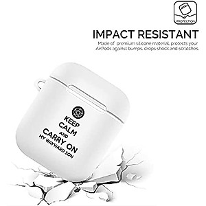 Jaustee Supernatural AirPods Case,Protective Cover Skin White Premium Hard Shell Airpod Accessories Compatible with Apple AirPods 2 1 (White1)