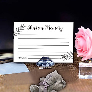 Share a Memory Cards, 50 Cards, Memory Card for Celebration of Life, Graduation, Wedding, Retirement, Going Away Party, 4inch x 6inch, White