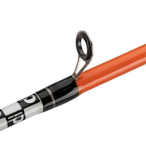 ProFISHiency: 5' High Vis Micro Spincast Combo | Soft Padded Handle and Foregrip | Micro Spincast Reel w/ 4.1:1 Gear Ratio | Foldable Handle w/EVA Knob | Pre-Spooled w/6lb Line - Orange