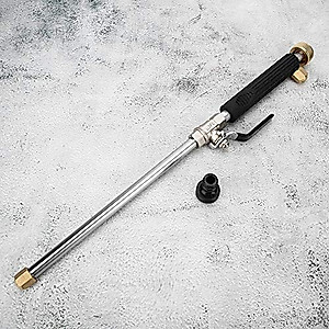 Car Water Spray Lance, Rustproof High Power Washer Wand Reliable for 3/4in Garden Hose(Black)