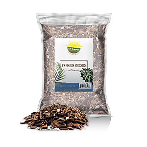 Premium Orchid Potting Mix with Long Fiber Sphagnum (2 Quarts), Fast Draining Healthy Media for Planting or Orchid Repotting