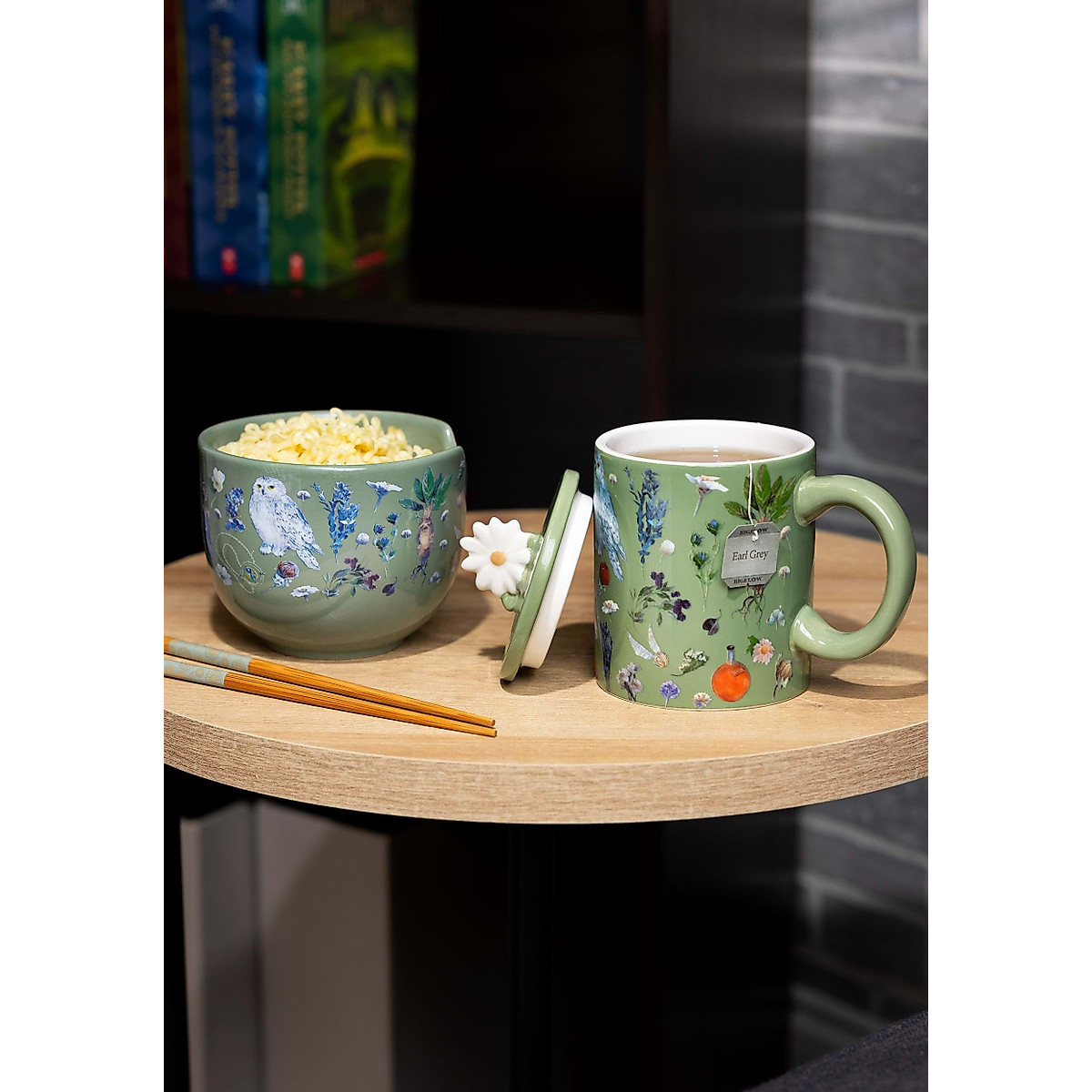 Silver Buffalo Harry Potter Fantasy Floral Ceramic Ramen Bowl Standard