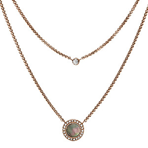 Fossil Women's Rose Gold-Tone Necklace, Color: Rose Gold (Model: JF02953791)