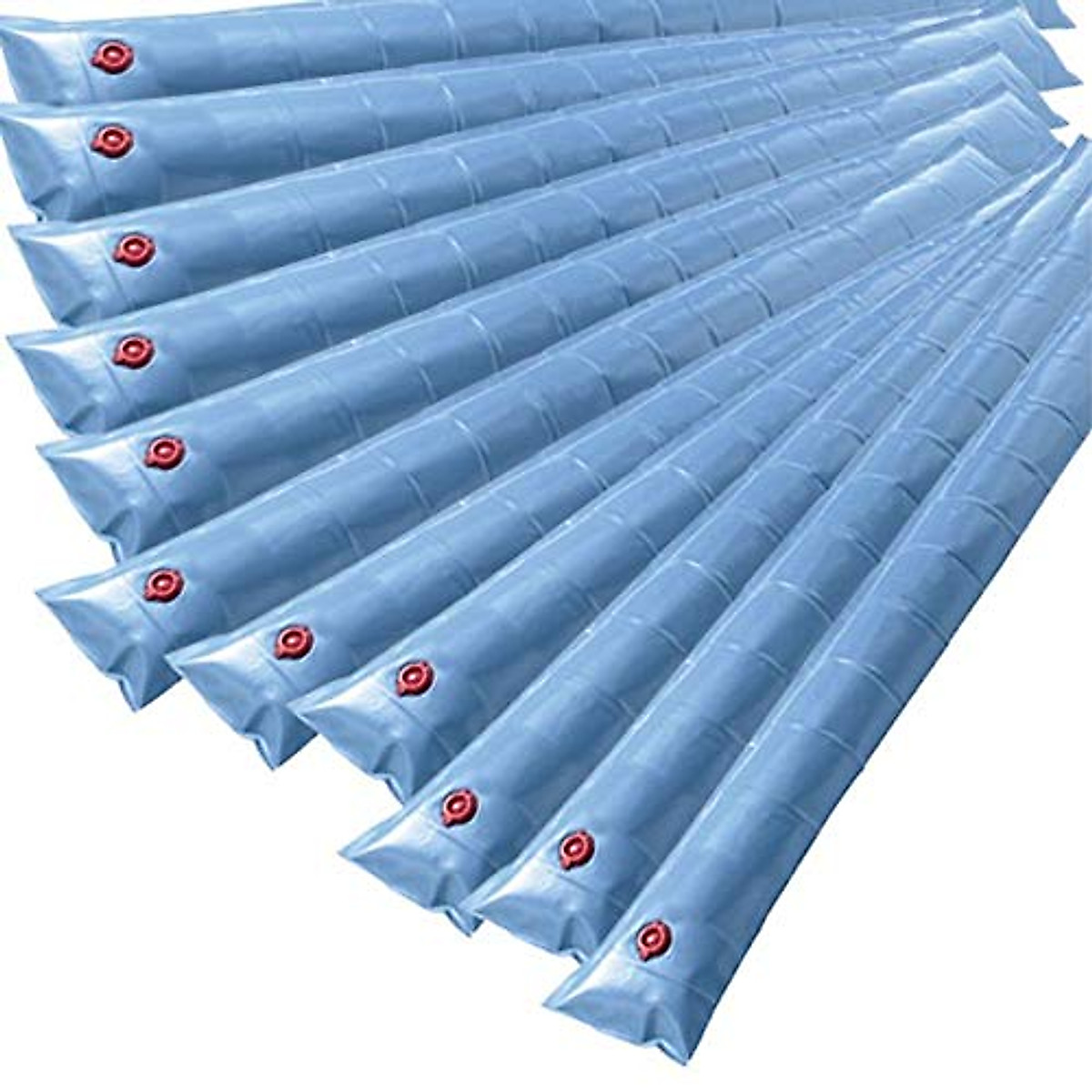 Doheny's Commercial-Grade Water Tubes/Bags for In-Ground Pools | Up to 24-Ga. Super-Duty UV-Protected Vinyl Material (4' Std. Duty 14-Ga. Single Chamber - 12 Pack, Blue)