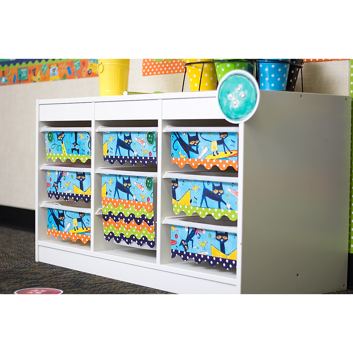 Teacher Created Resources Mini Polka Dots Border Trim, Lime (4669)