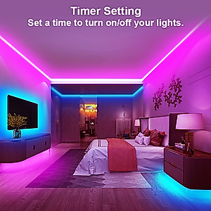 maylit 8 PCS RGB Under Cabinet Lighting Kit, App and Remote Control Led Strip Lights, Music Sync Color Changing Led Lights with ETL Listed Power Adapter, for Cabinet, Counter, Shelf, Bookcase, 13ft