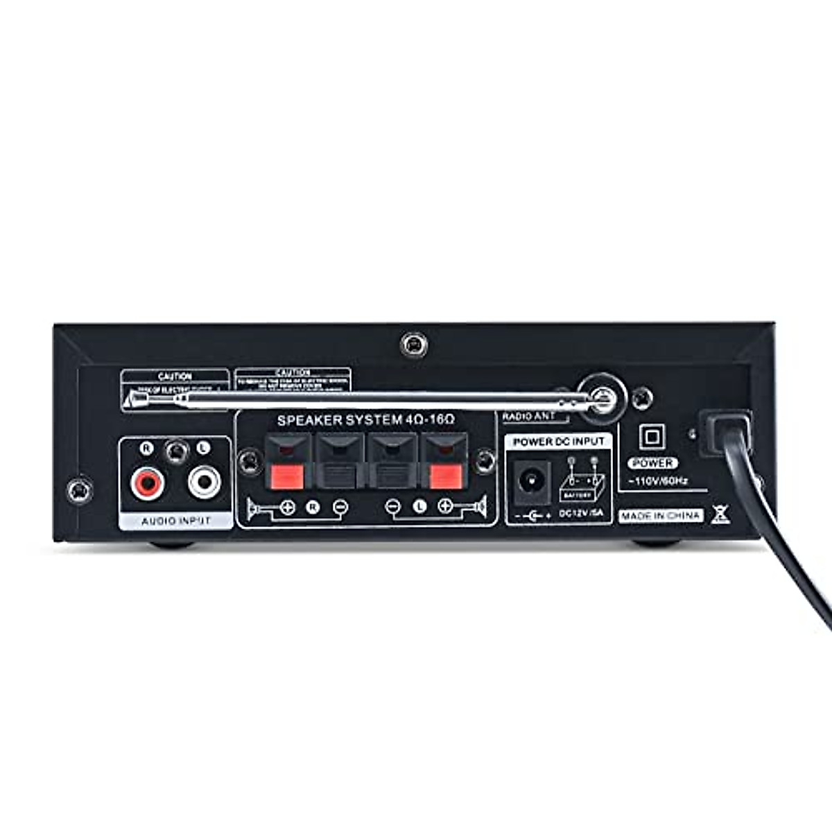 Kaynell 298A Wireless Bluetooth 5.0 Stereo Audio Amplifier, RMS 40Wx2, Max 300Wx2 Dual Channel Power Amp Sound Receiver w/USB, SD Card, FM Radio Home Speakers Theater System Remote Controller, Black