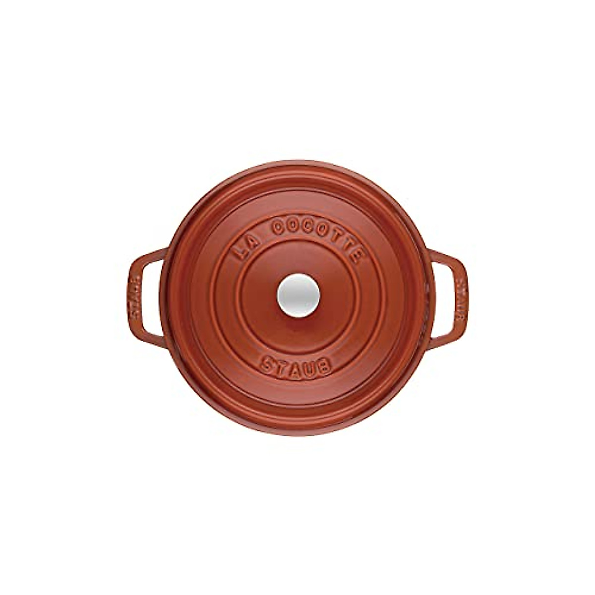 STAUB Cast Iron Dutch Oven 7-qt Round Cocotte, Made in France, Serves 7-8, Burnt Orange
