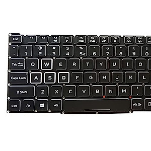 Garende Laptop Replacement Keyboard Repair us English Layout with Backlight for 300 PH315-52 5C1 Professional Durable High Performance, White