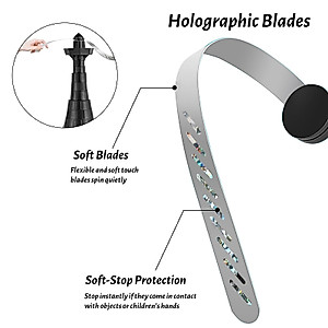 Portable Fly Fans for Tables 3 Pack Food Fan for Tables Battery Powered Fly Fan with Adjustable Heights Indoor Outdoor Table Food Spinner with Hanging for Picnic, BBQ, Restaurant, Kitchen, Party