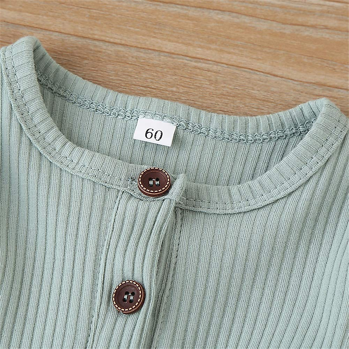 niceclould Newborn Baby Boy Girl Knitted Romper Jumpsuit Solid Long Sleeve Legging Bodysuit Playsuit Clothes Winter 0-18M (Light Green, 0-3 Months)