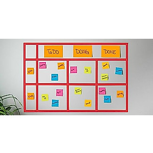 Post-it Super Sticky Notes, 8x6 inches, 4 Pads, (Orange, Pink, Blue, Green), Recyclable (6845-SSP)