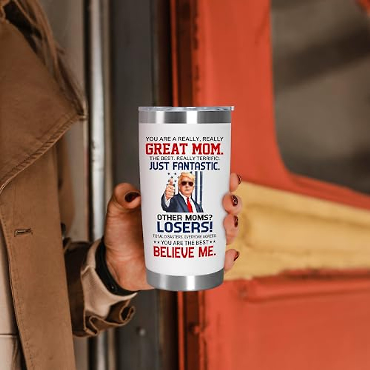 Palorix Mothers Day Gifts for Mom from Daughter Son - 20 Oz Stainless Steel Insulated Coffee Tumbler With Lid - Mother's Day Birthday Gifts For Women, Presents For Mom Stepmom