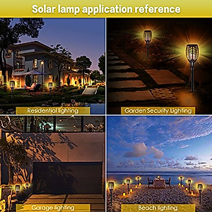 Aityvert Solar Lights, 43" Flickering Flames Torch Lights Outdoor Waterproof Landscape Decoration Lighting Dusk to Dawn Auto On/Off Security Flame Lights for Yard Garden Pathway Driveway (1 Pack)