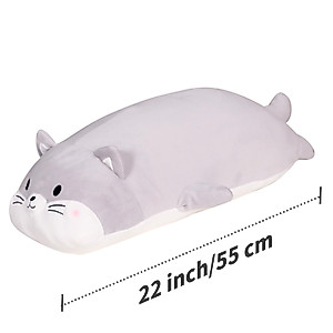 FFxiong 20" Shiba Inu Stuffed Animal Pillow Large Kawaii Anime Corgi Plushies Soft Hugging Body Pillow Cute Big Fat Plush Toy Dog Gift for Boy Girl Kids Christmas Birthday Valentines