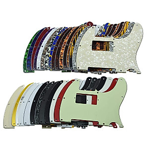 Dopro 8 Hole Tele Guitar Humbucker Pick Guard for USA/Mexican FD Telecaster Clear/Transparent 1 Ply