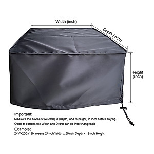 Printer Dust Covers, Water Proof Printer Covers Compatible with HP Canon Epson Brother, Universal Black Case Protector for Printers (24Wx20Dx18H)