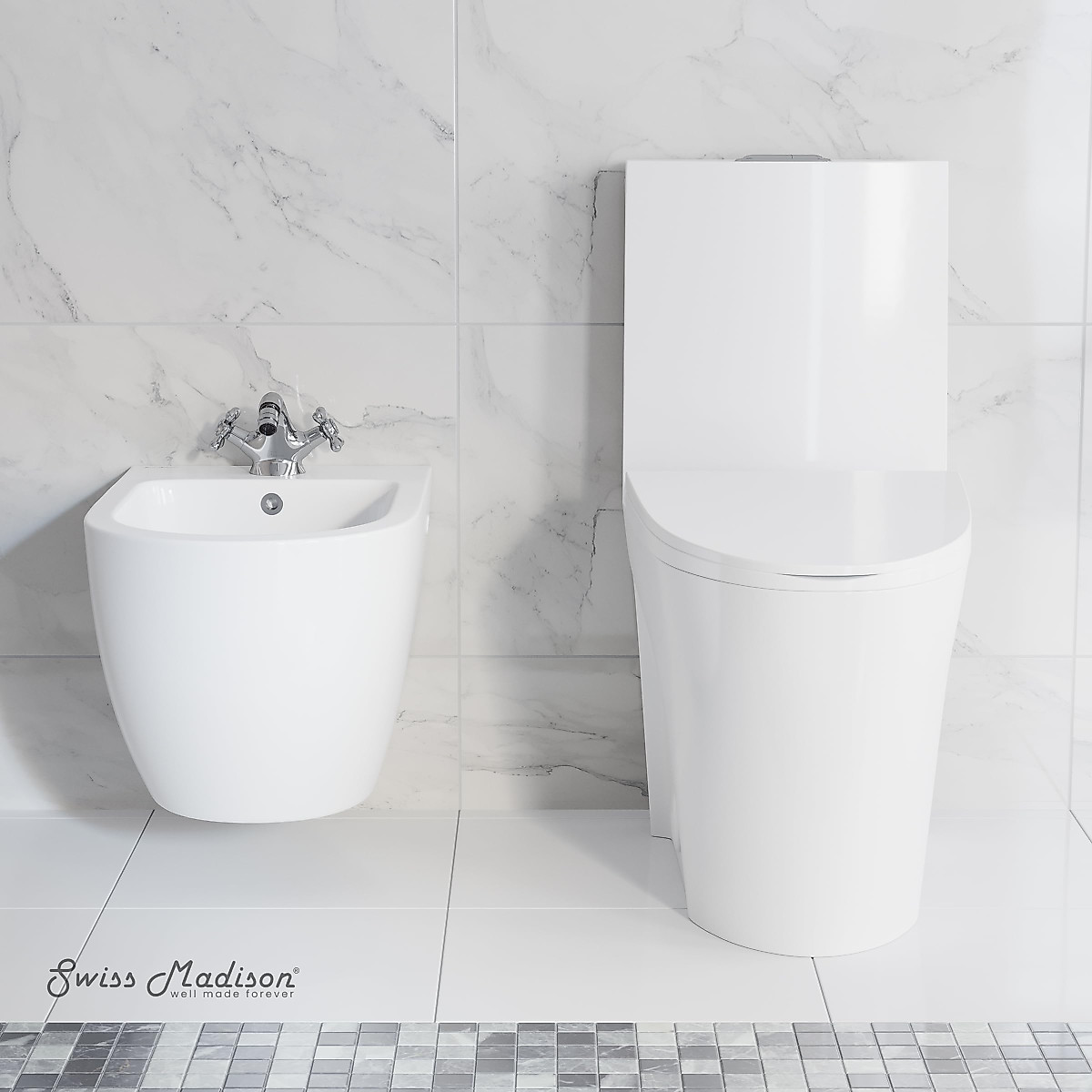 Swiss Madison - well made forever SM-BD226 St. Tropez Bidet, Glossy White