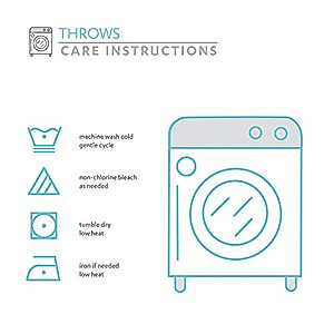 Lush Decor, Blue Roesser Throw Blanket, 50" x 60"