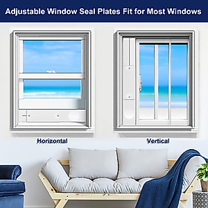 Tomato Man Portable Air Conditioner Window Kit,Portable AC Window Kit,with Coupler Adjustable Portable AC Window Vent Kit,Mobile Air Conditioner Suitable for Exhaust Hose (5.9INCHES)