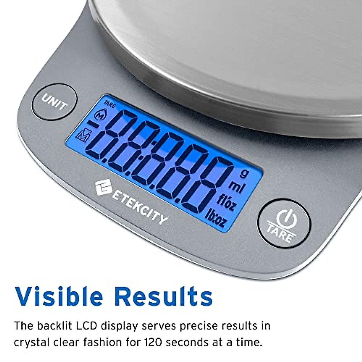 Etekcity 0.1g Food Kitchen Scale, Digital Ounces and Grams for Cooking, Baking, Meal Prep, Dieting, and Weight Loss 11lb/5kg 304 Stainless Steel
