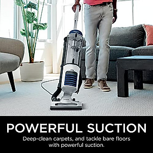 Shark NV141 Navigator Anti-Allergen Plus Upright Vacuum with HEPA Filtration, XL Large Cup Capacity, Dusting Brush, Crevice Tool & Wide Upholstery Tool for Multi-Surface Cleaning, White, 2.9 Qt
