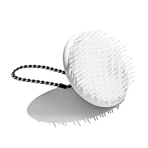Jupiter Scalp Exfoliator Brush - Detangling Scalp Scrubber Brush - For Wet or Dry Hair - Removes Dandruff & Build-Up - Supports Circulation - Ergonomic Scalp Massager - Good for All Hair Types - White
