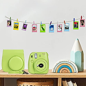 FujiFilm Instax Mini 9 Instant Camera + Fujifilm Instax Mini Film (60 Sheets) Bundle with Deals Number One Accessories Including Carrying Case, Selfie Lens, Photo Album (Lime Green)